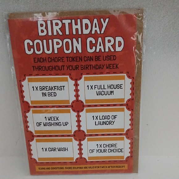 Other | Birthday Coupon Cards | Poshmark